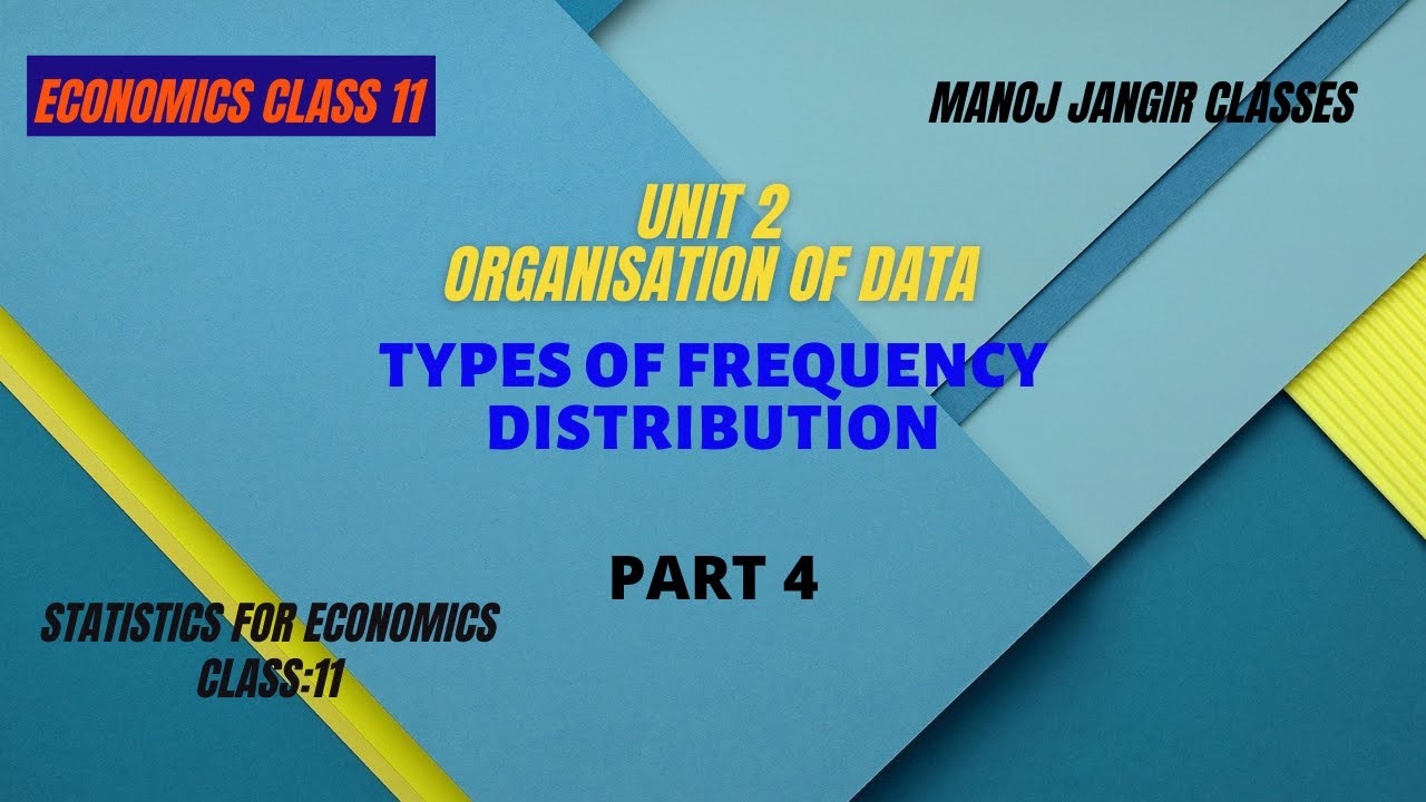 TYPES OF FREQUENCY DISTRIBUTION | EXCLUSIVE SERIES | INCLUSIVE SERIES ...