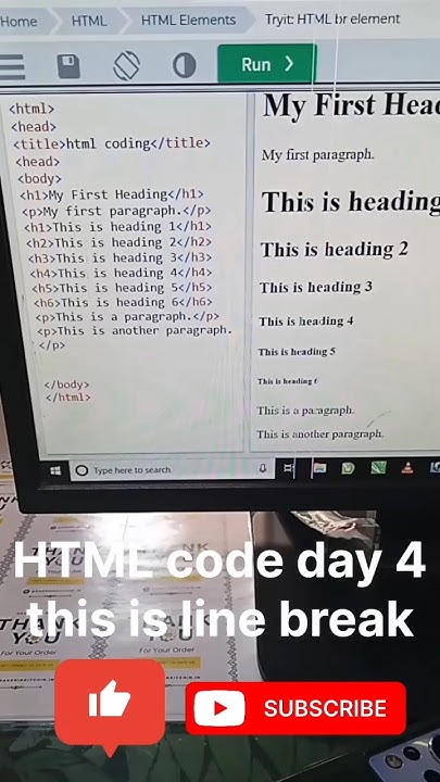 Html Day 4 L This Is Linebreak Html Coding Programming Trending Viral Htmlshorts
