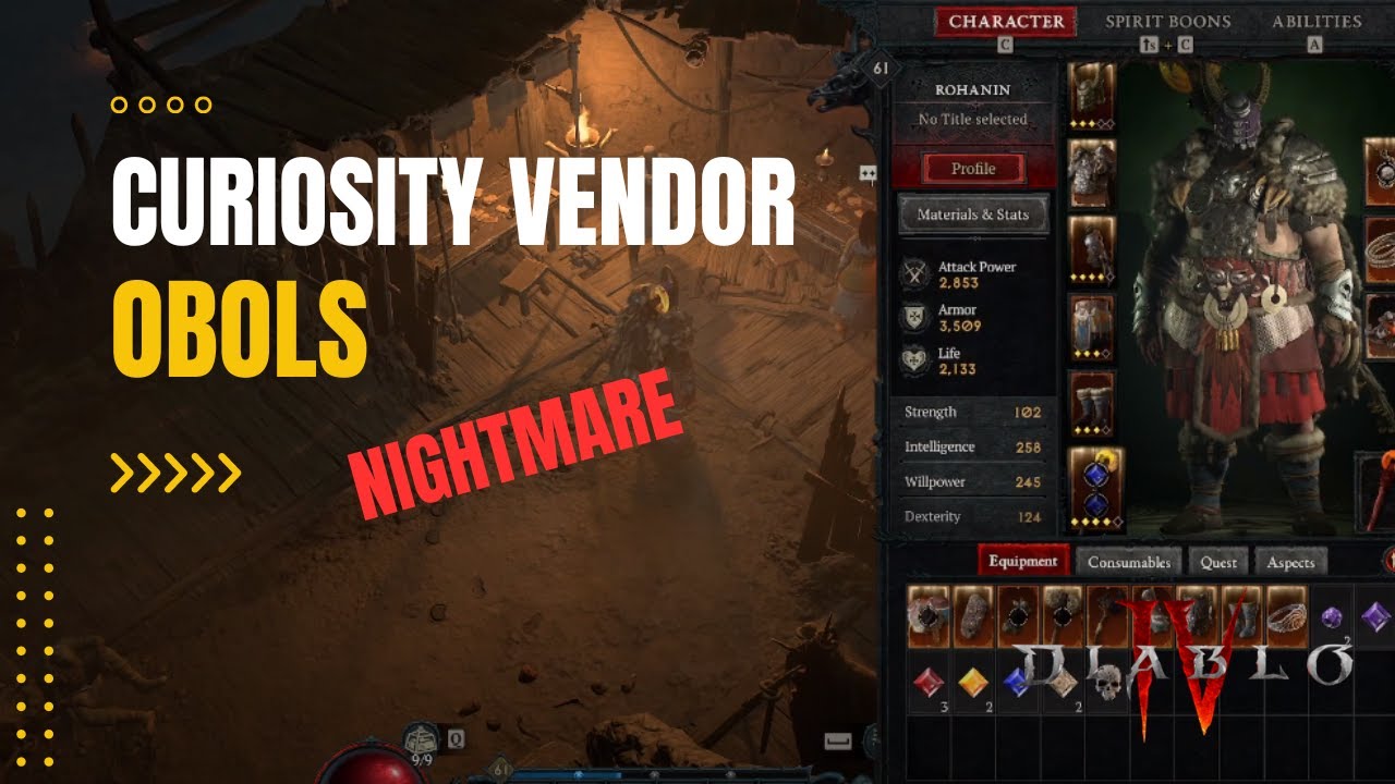 Obols (curiosity vendor) - Diablo 4 - YouTube