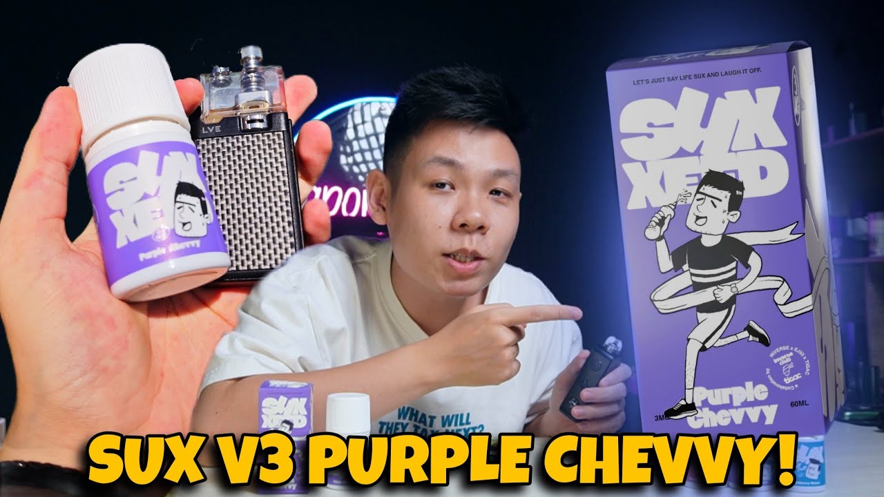 REVIEW LIKUID TERCEPAT DI DUNIA || SUX V3 PURPLE CHEVVY - YouTube