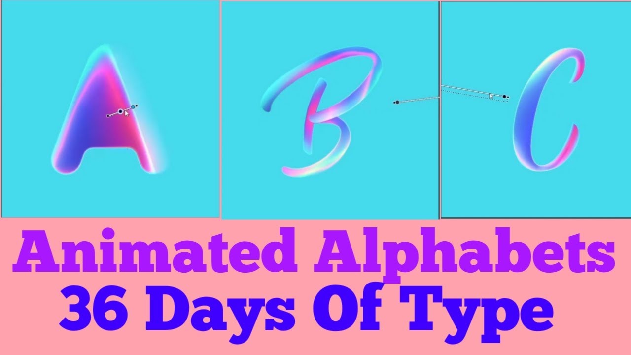Animated Alphabets And Numbers Series -36days Of Type - YouTube