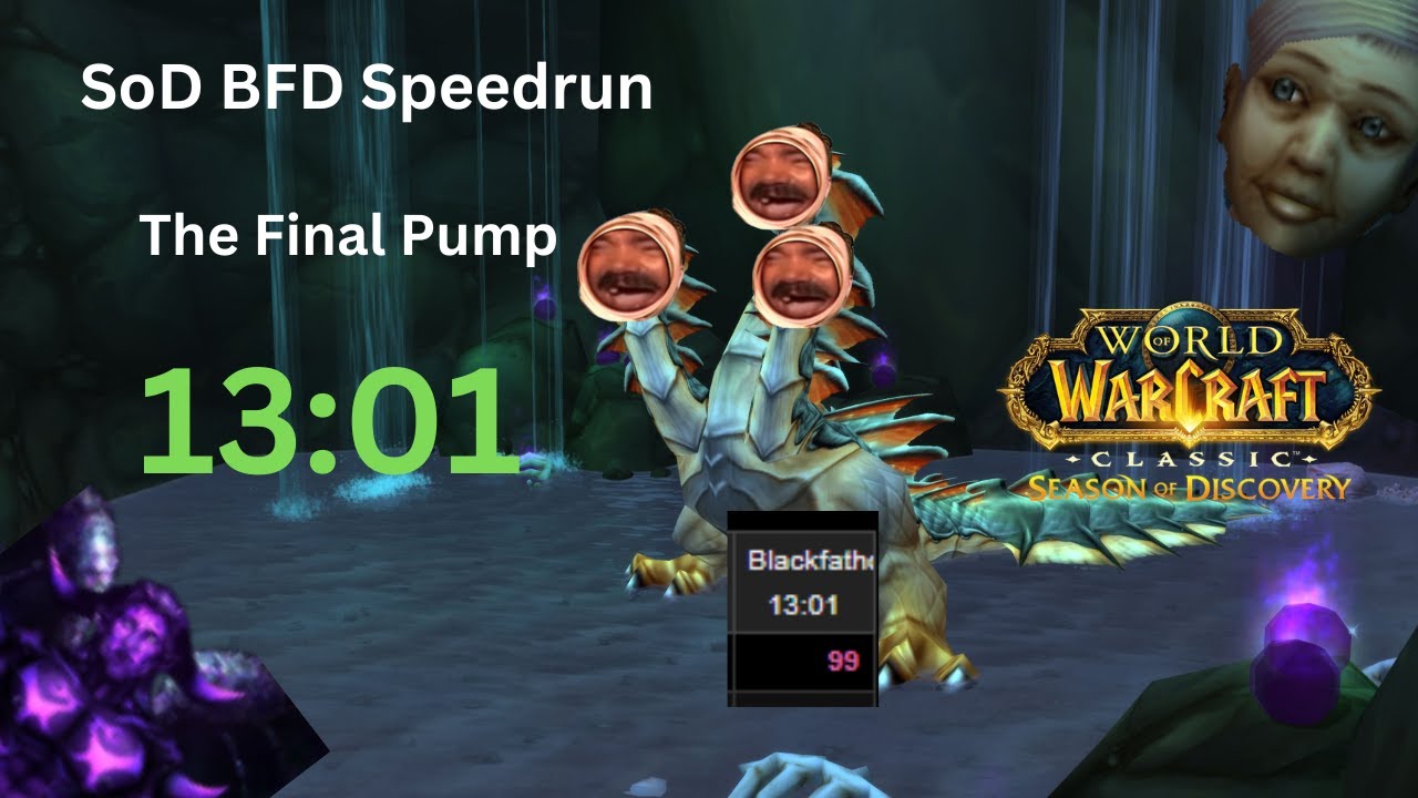 Season of Discovery BFD Speedrun 13:01 Loot Ban Warrior DPS PoV: The ...