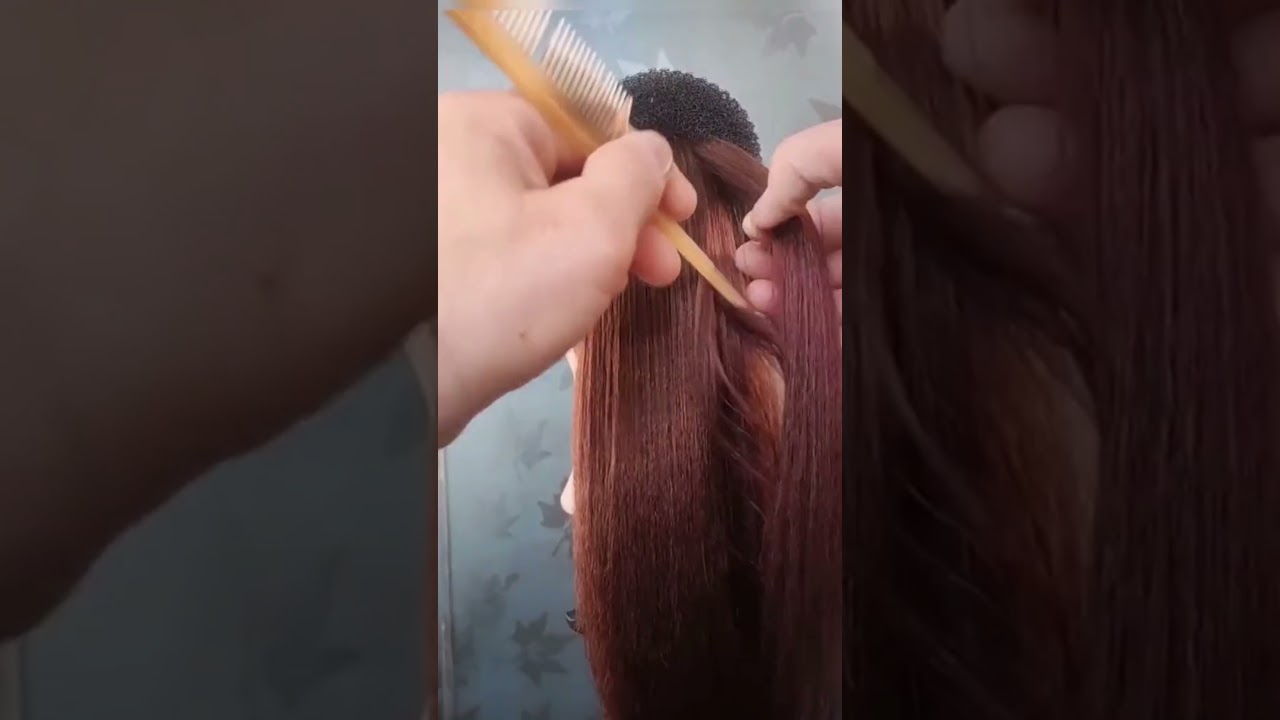 tutorial sanggul rambut bulat cantik dan mudah - YouTube