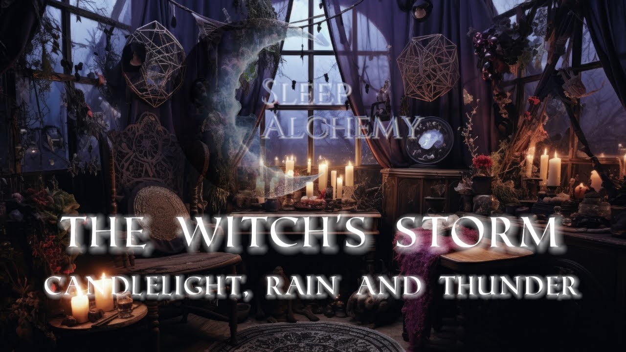 Witch's Storm | Candlelight, Rain and Thunder - YouTube