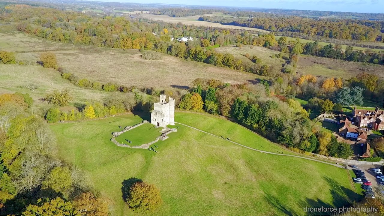 Donnington Castle by Drone in 4K - YouTube
