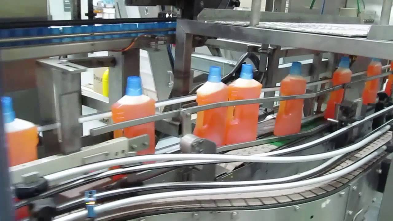 Liquid Cleaning Solutions Bottling Line B5 - YouTube