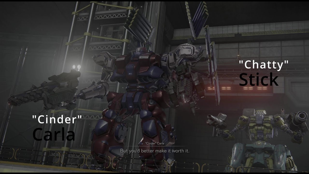Armored Core 6 - "Cinder" Carla And "Chatty" Stick VS Speed Build - YouTube