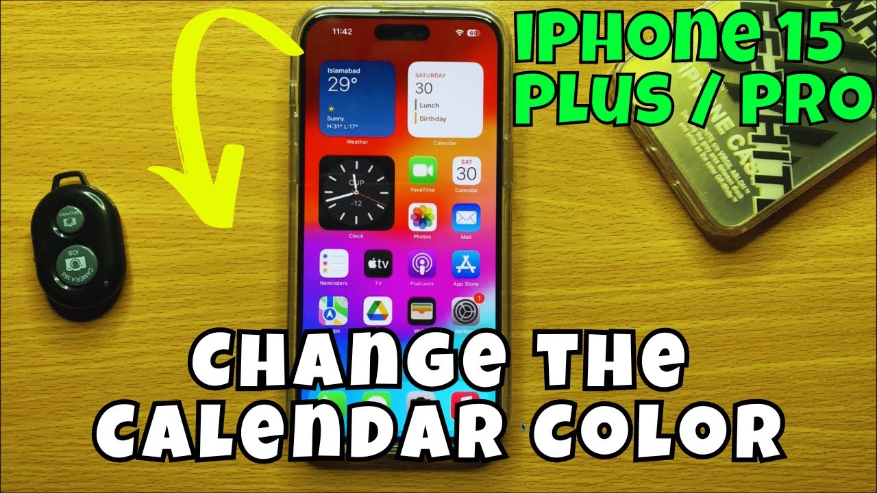 iPhone 15 / Plus / Pro Change the Calendar Color || ios 17 - YouTube