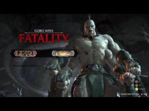 Mortal Kombat XL dragon fangs Goro online ranked 1v1 gameplay 3 fights ...