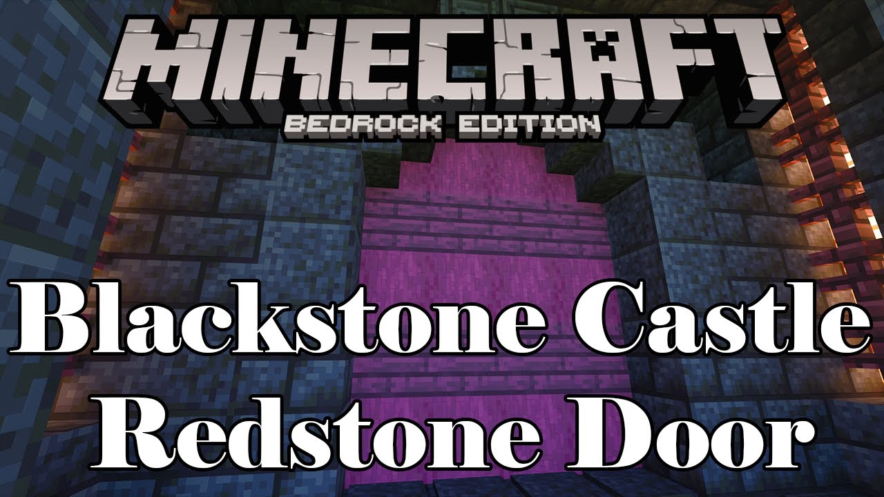 Blackstone Castle Door Tutorial (Bedrock Redstone) - YouTube