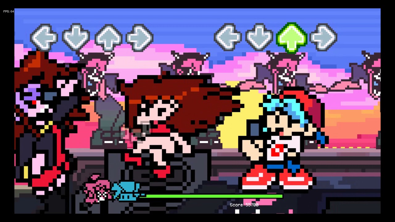 fnf pixel art mod (pixel night funkin) - YouTube