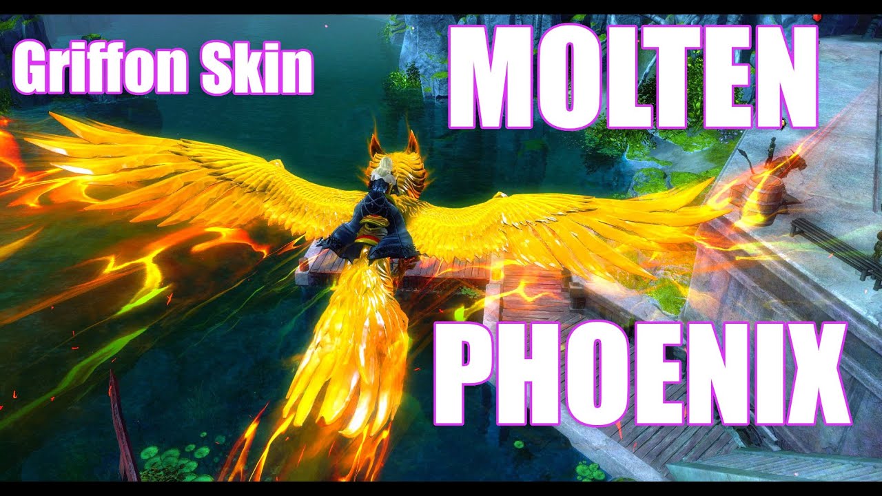 GW2 - Molten Phoenix Griffon Mount Skin - Guild Wars 2 End Of Dragons ...