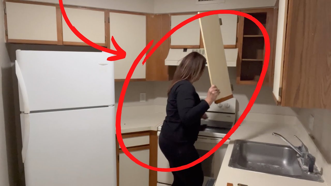People with dated cabinets are FLIPPING over this genius idea! - YouTube