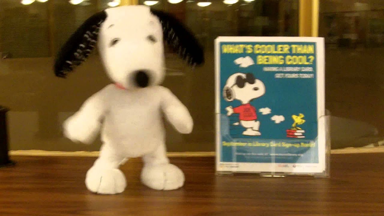 Snoopy Celebrates Library Card Sign-Up Month - YouTube