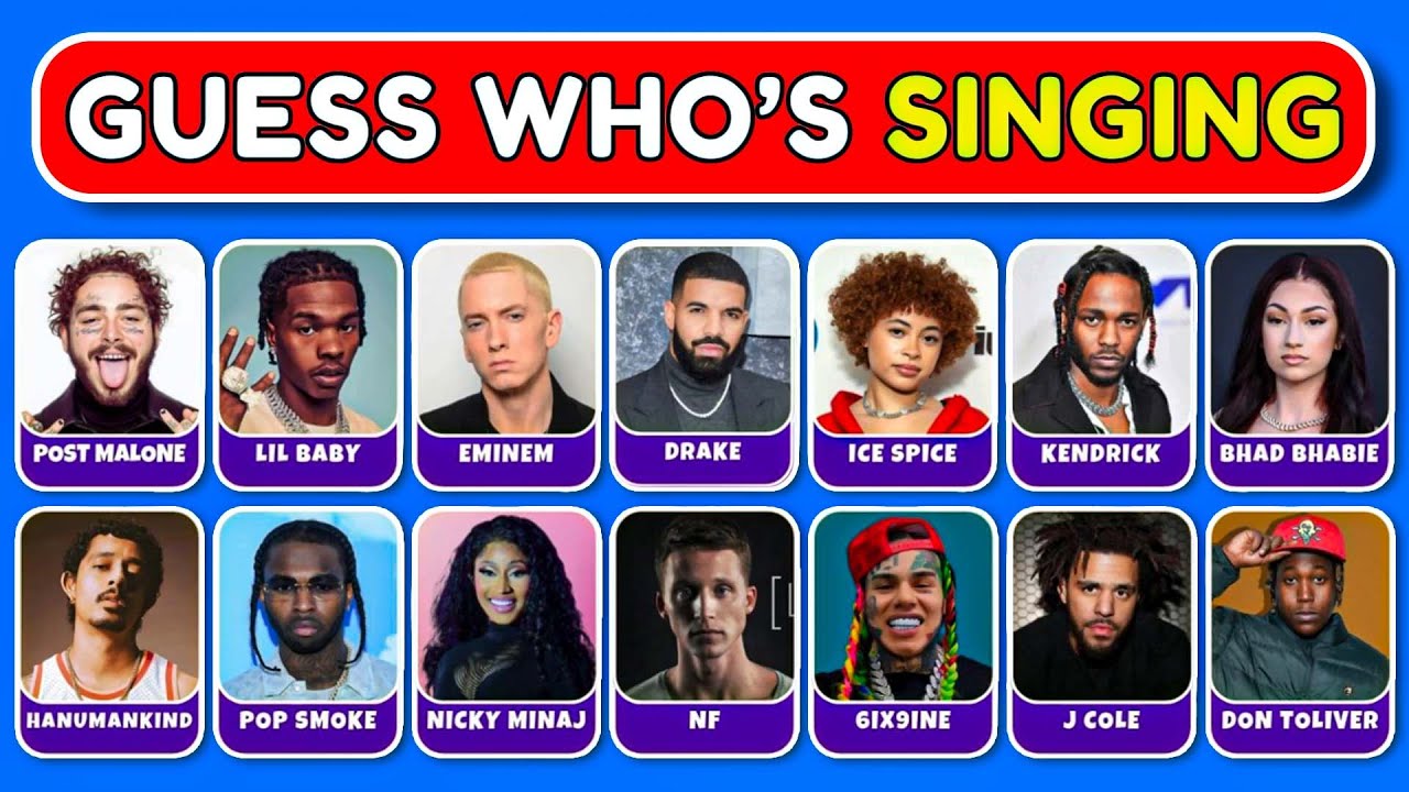 Guess the Popular rapper🎤 Who is singing🎵 ⭐ | (99.9% Will Fail) | Hard ...
