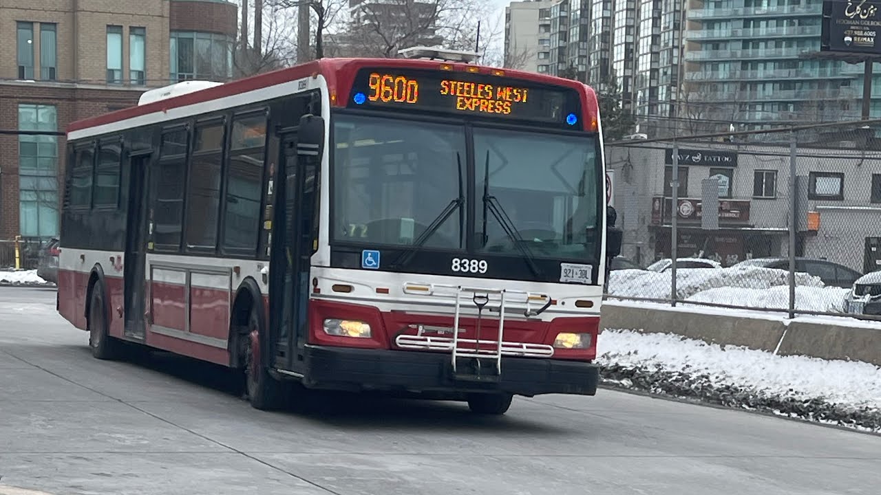 Short TTC Bus Ride Orion EPA 10 8389 960D Steeles West Express from ...