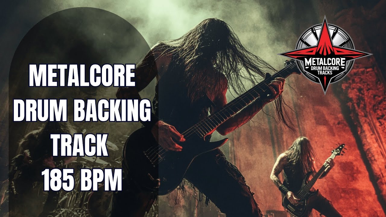 Metalcore Drum Backing Track 185 BPM | Fast Melodic Hardcore | Royalty ...