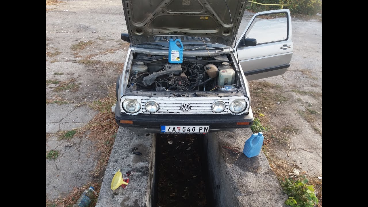 Zamena ULJA i FILTERA ULJA na VW GOLF 2 |#| 1989 VW GOLF 2 1.6 # ...