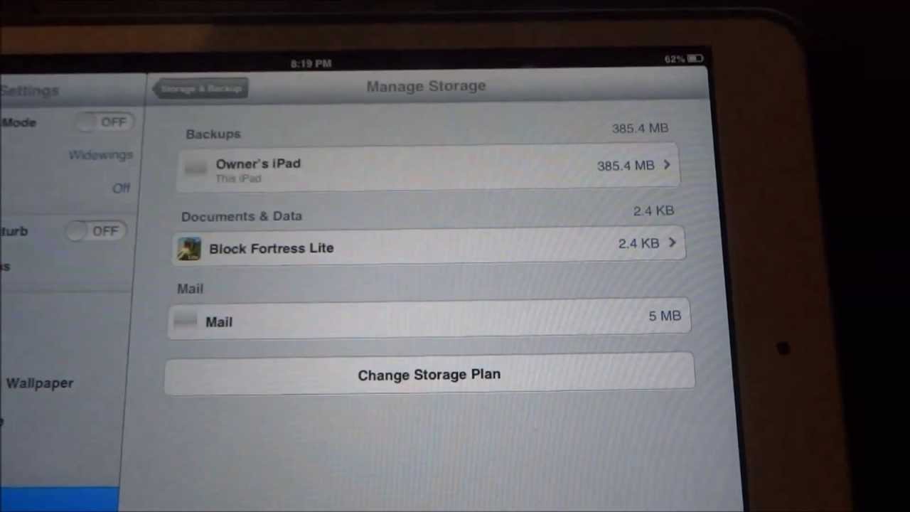 Create an iCloud Backup of your iPad Mini - YouTube