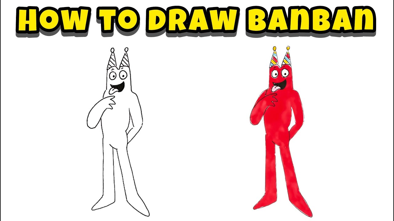 How to Draw Banban OR The Devil – Main Mascot of Banban's Kindergarten ...