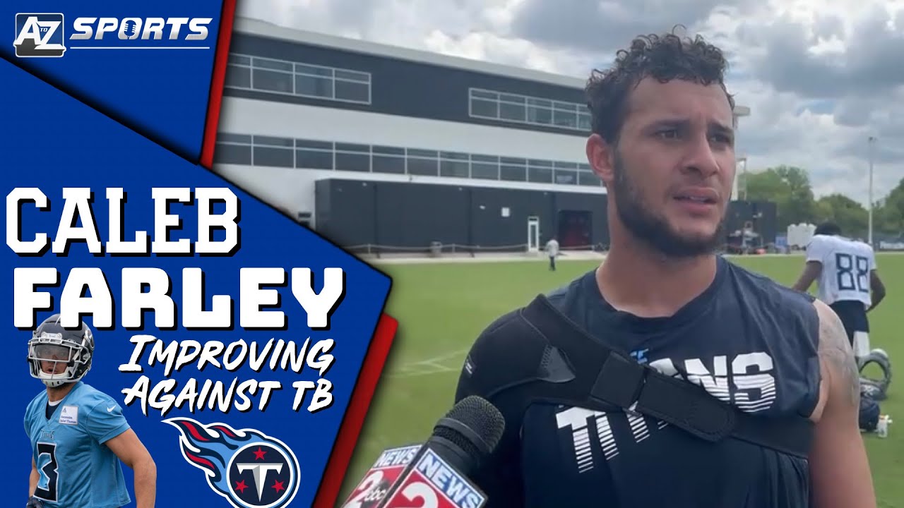 Titans CB Caleb Farley Discusses Improving vs Tampa Bay in Joint ...