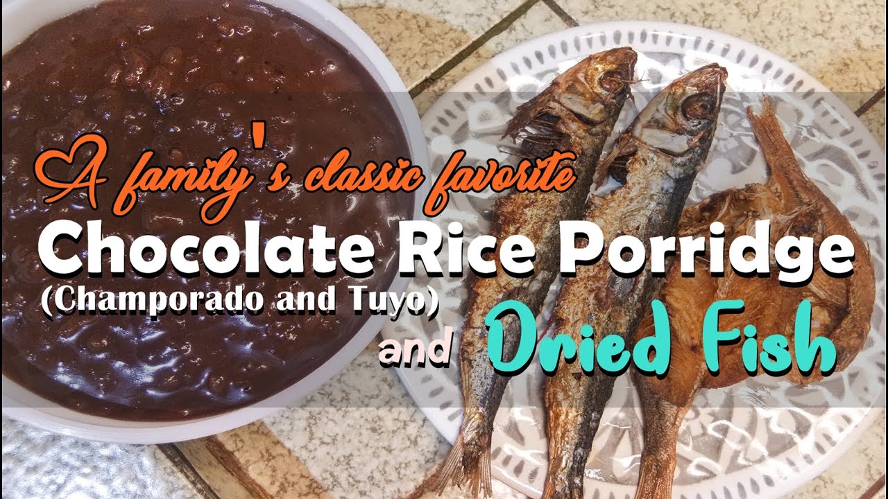 Home Cooking | Chocolate Rice Porridge and Dried Fish - YouTube