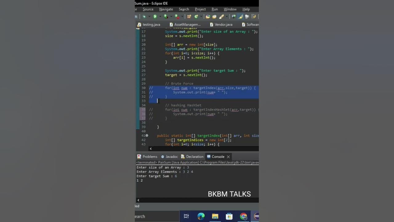 Two Sum Problem Solved in Seconds! Brute Force vs. Hashmap #CodingShorts - YouTube