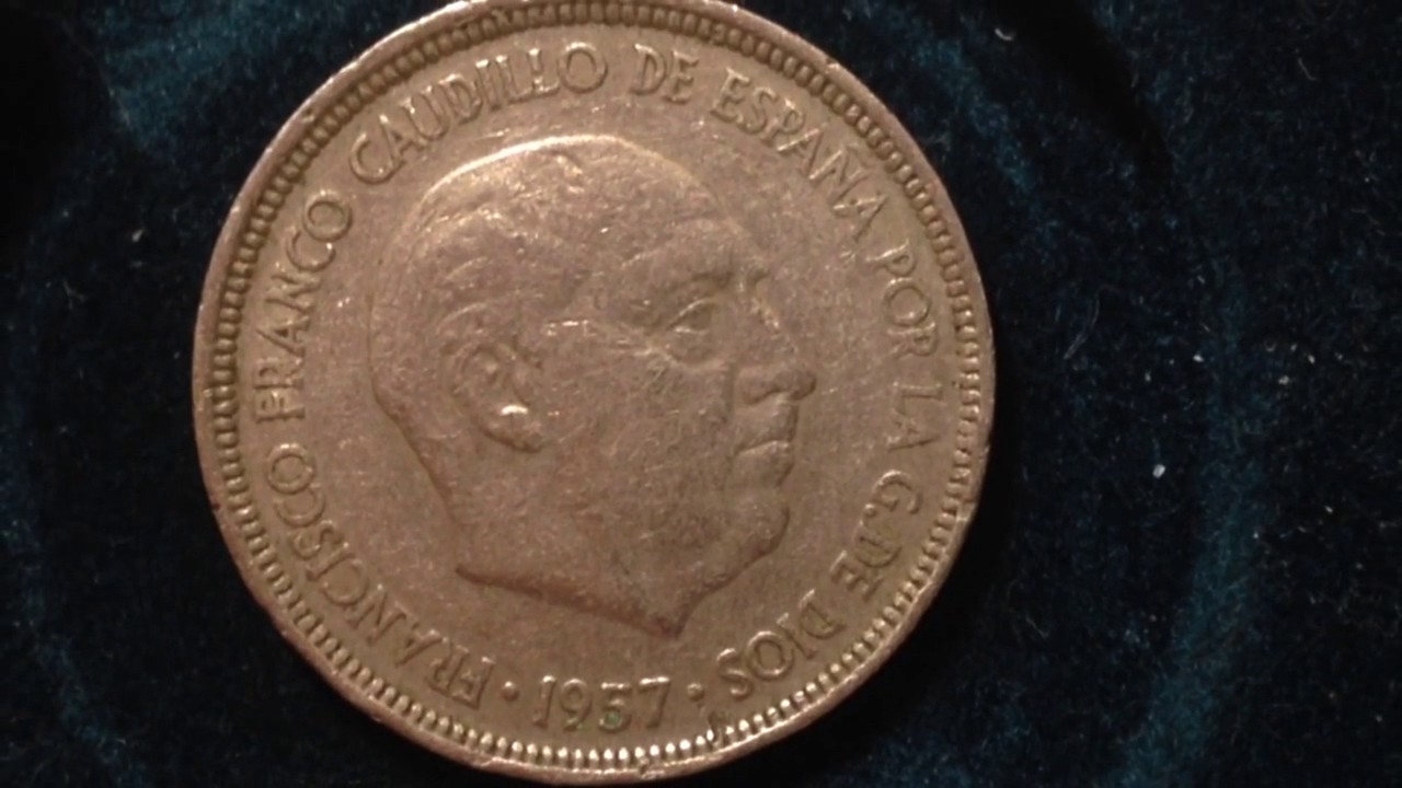 5 Pesetas- Francisco Franco Coin 1957 - YouTube