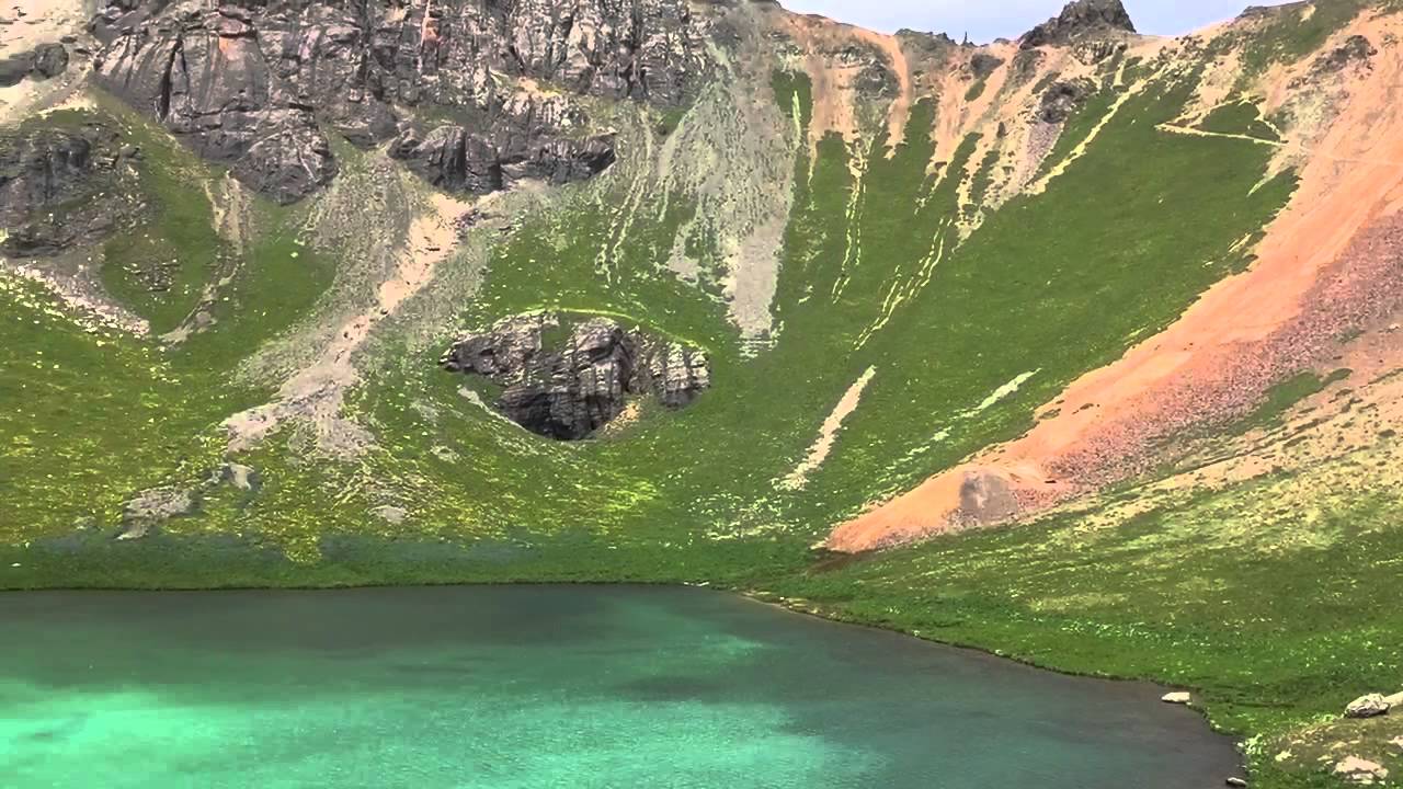 Island lake Silverton Colorado Ice lakes basin - YouTube