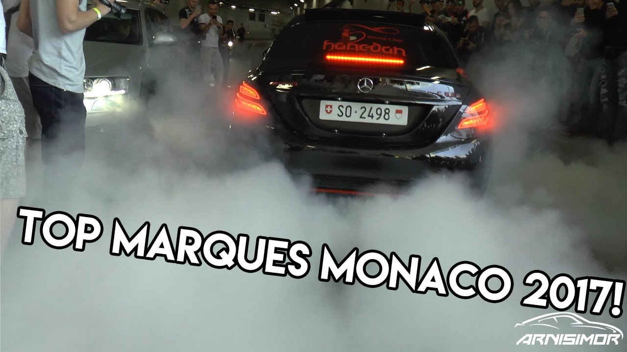 TOP MARQUES MONACO 2017 - CRAZY BURNOUTS AND HYPERCARS! - YouTube