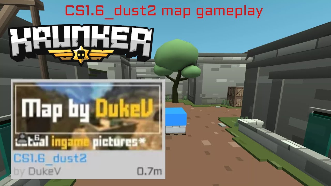 Krunker.io "CS1.6_dust2" map gameplay - YouTube