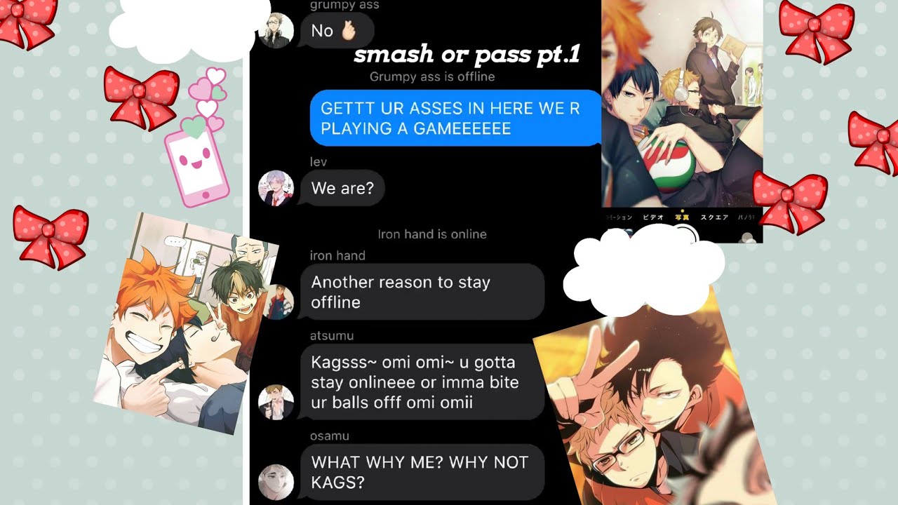-Haikyuu texts- teams playing smash or pass 🫣 ️ part.1 #haikyuu ...