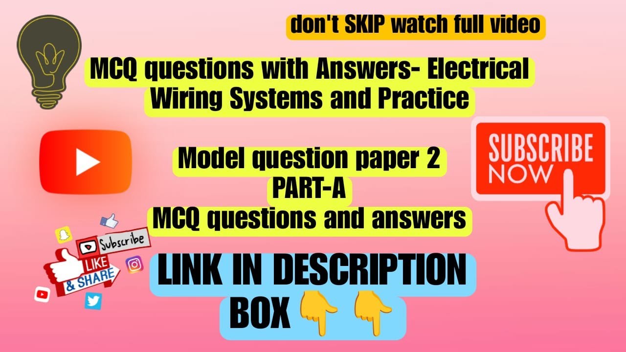 EWS&P MODEL 2 MCQ with Answers (Electrical & Electronics Basic MCQ with ...