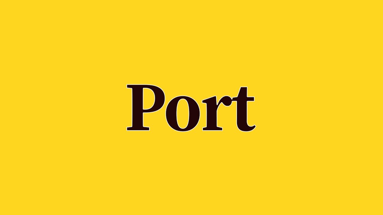 Port Pronunciation and Meaning - YouTube
