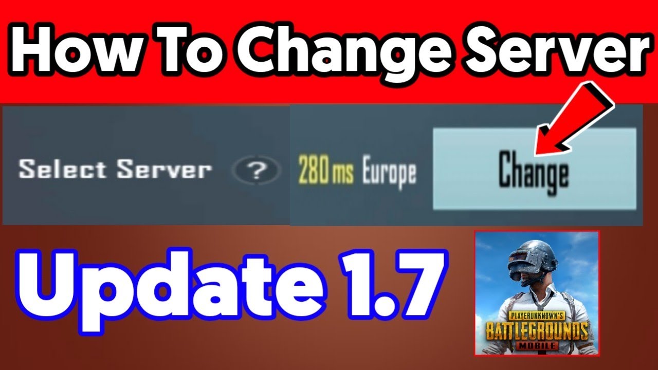 How to change server in pubg 1.7 Update || pubg me server kaise change ...