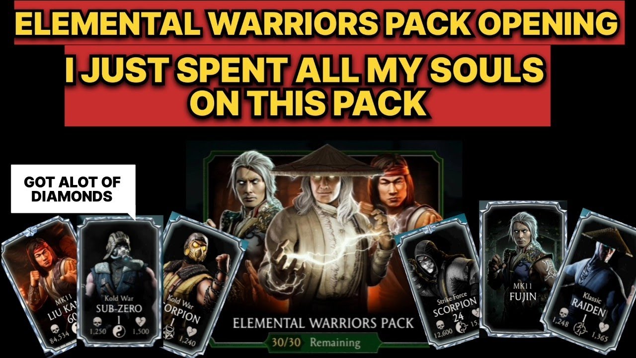 Mk mobile | mk mobile elemental warriors pack | mk mobile pack opening ...