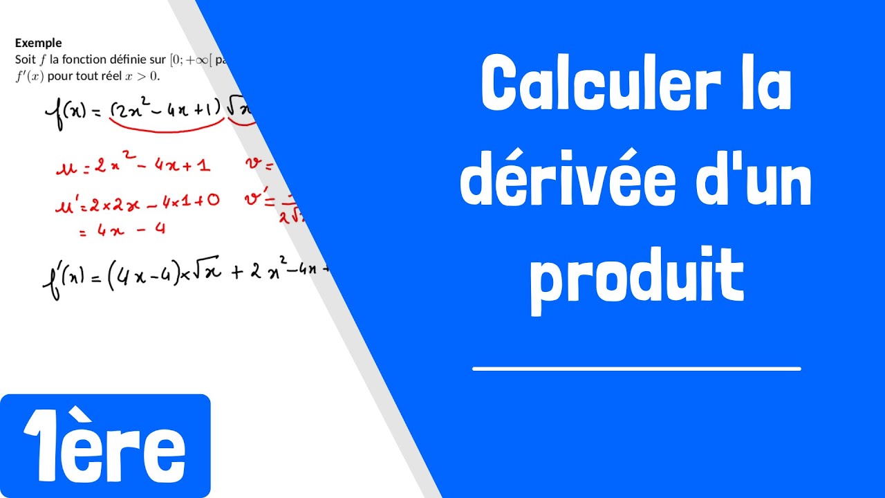 Comment calculer la fonction dérivée d'un produit de fonctions ? - YouTube