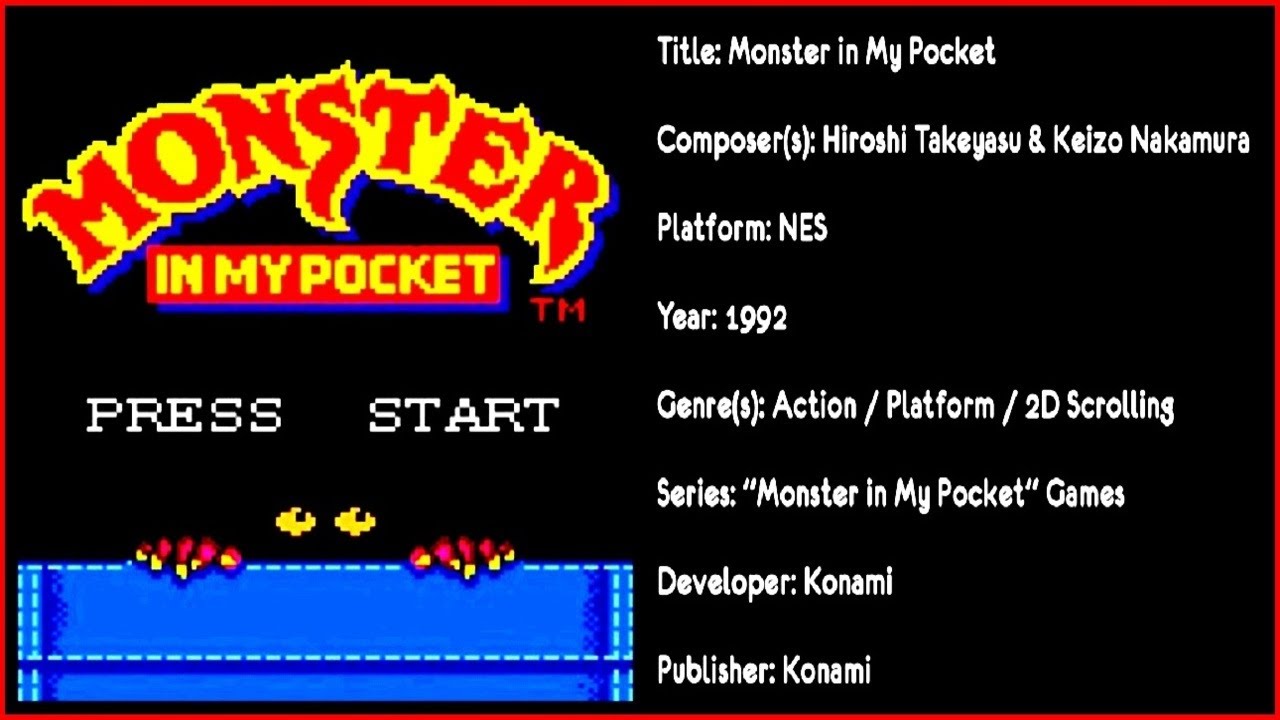 Monster in My Pocket (NES) [Soudntrack in FULL HD & 320 KBPS] - YouTube