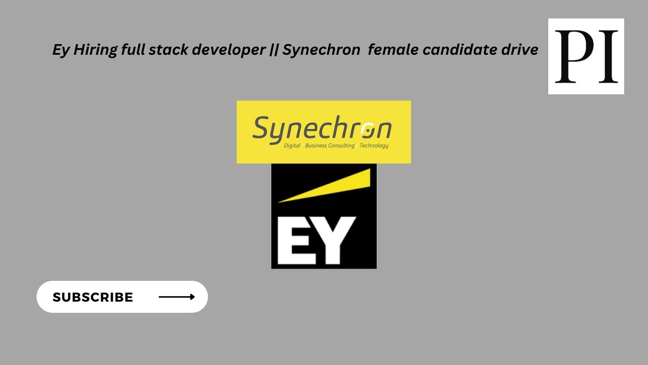 Off campus job opportunity || EY & Synechron hiring - YouTube