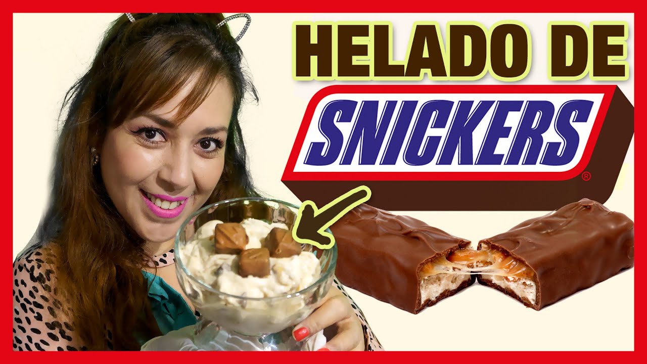 🍦Como hacer HELADO casero de SNICKERS SIN MAQUINA...RÁPIDO Y FÁCIL💥 ...