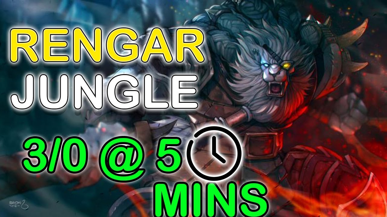 HOW TO WIN ANY GAME AT 5 MINS ON RENGAR - How To Rengar Jungle Guide ...