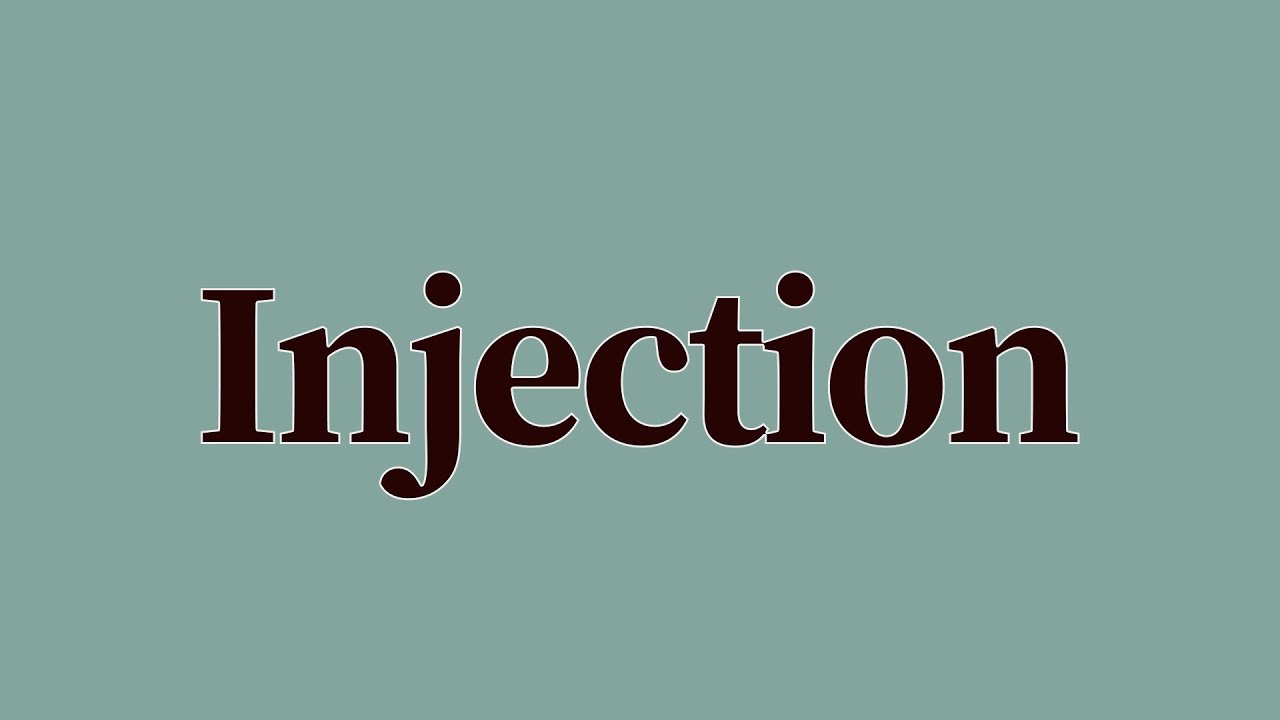Injection Meaning and Definition - YouTube