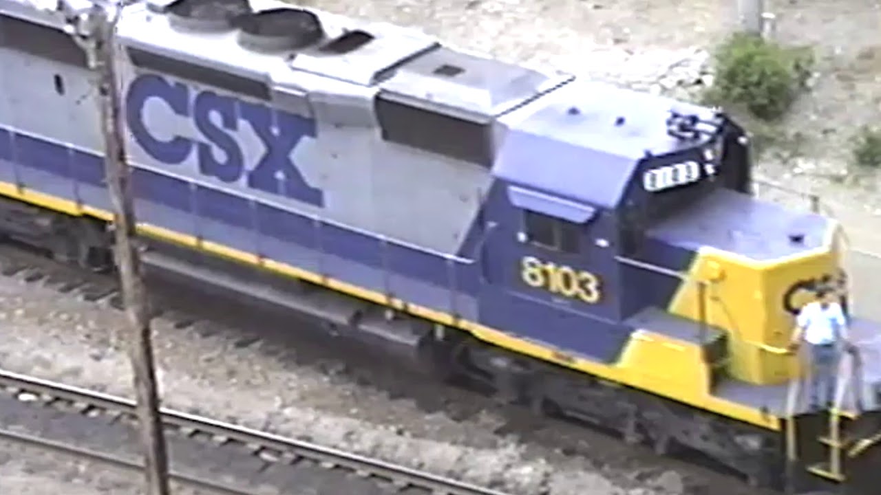 CSX Cincinnati Queensgate yard Aug. 22, 1992 - YouTube