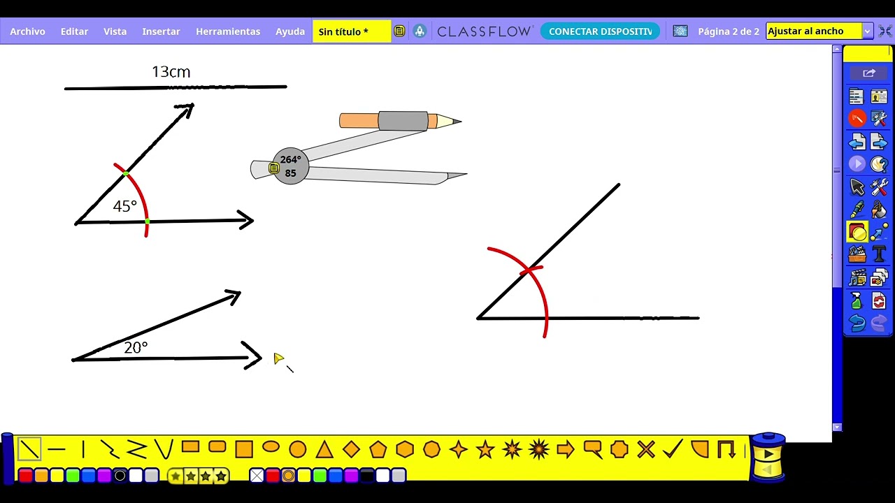 Construcción de triángulo: Ángulo - Lado - Ángulo - YouTube