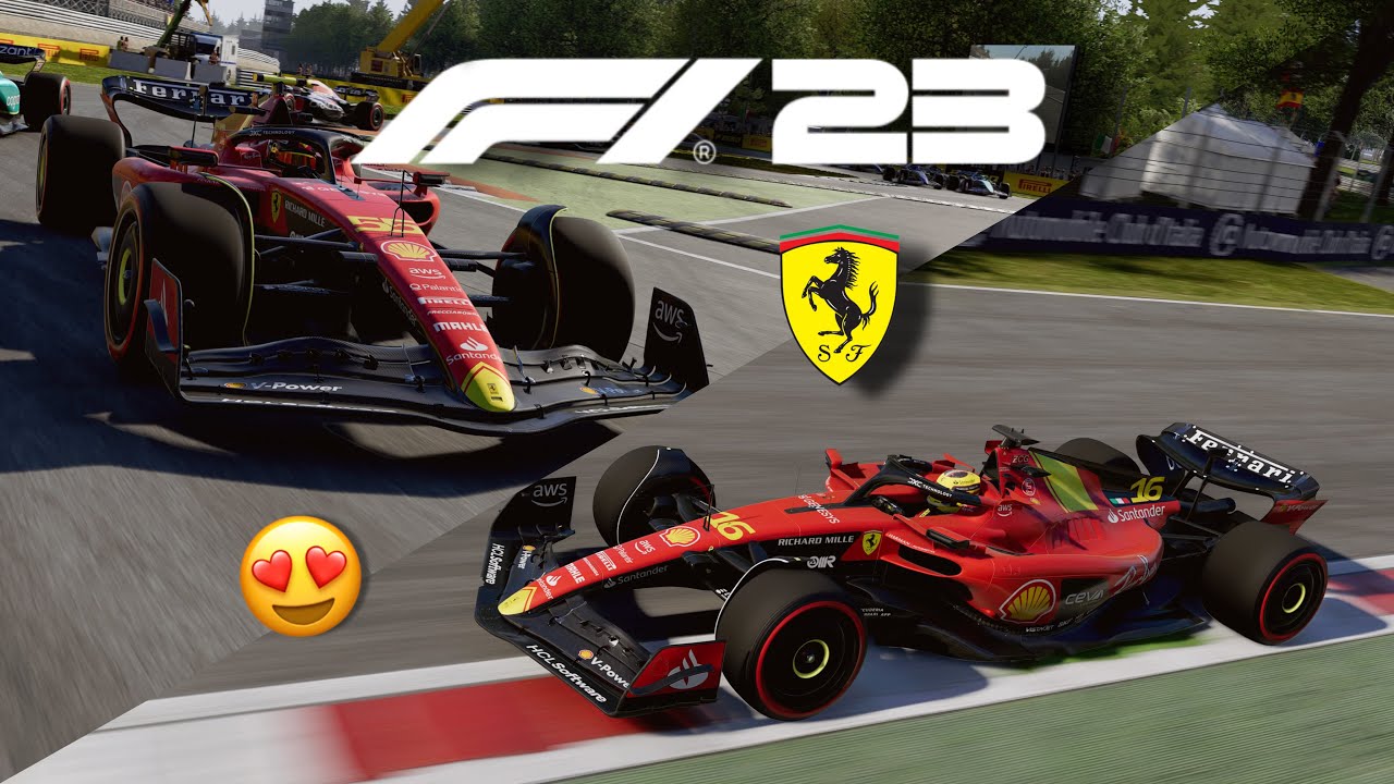 F1 23 Scuderia Ferrari SF-23 Monza Livery Gameplay [1080p 60FPS] - YouTube