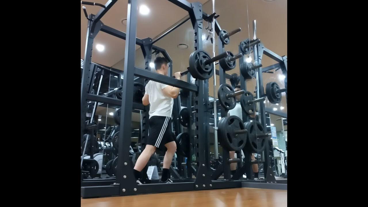 밀리터리 숄더프레스 65kg 1RM - YouTube