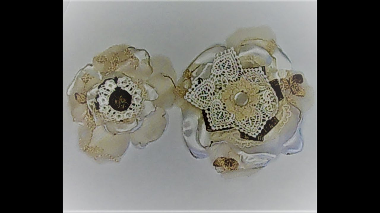 Let's Make A Fabric Flower/ Junk Journal Embellishment / Tutorial - YouTube