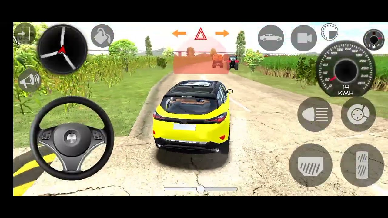 Indian Car Simulator 3d Driving Game Tata Harriers yellow Colour Car ...