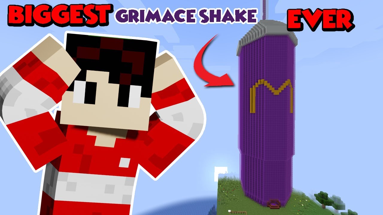 BIGGEST GRIMACE SHAKE HOUSE IN MINECRAFT!!! - YouTube