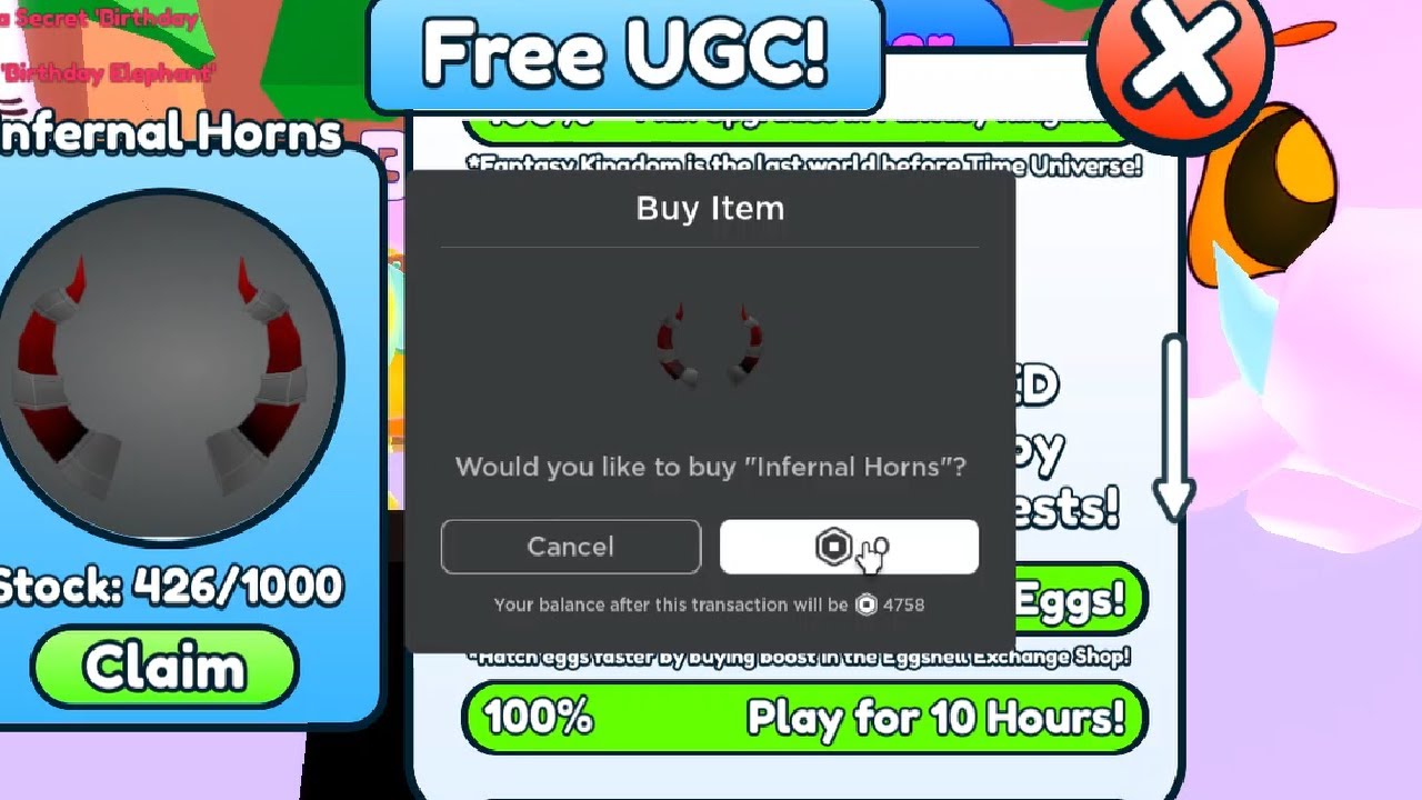 I SNIPED THE INFERNAL HORNS FREE ROBLOX UGC - YouTube